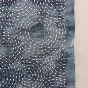 Large Sashiko Boro & Shibori Denim Patch , Slow Stitch Patch for Denim ...