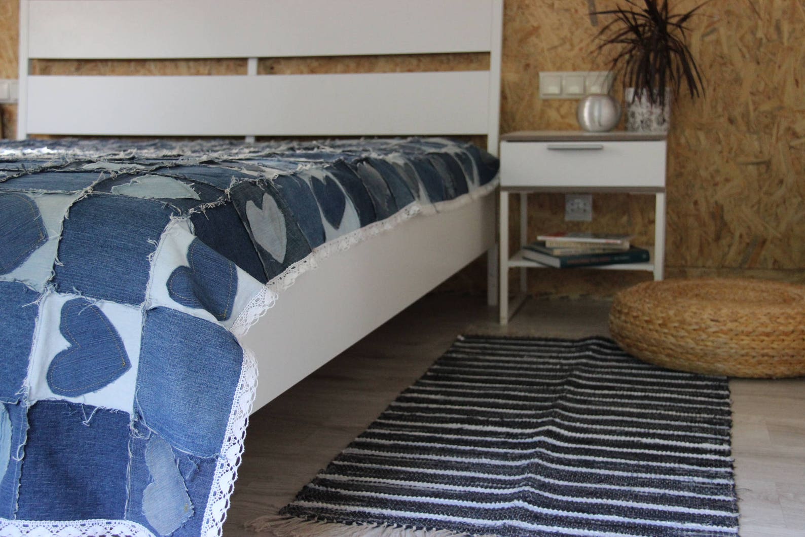 Handmade Denim Woven Rug , Nautical Denim Rug , Woven Loom Rug ...
