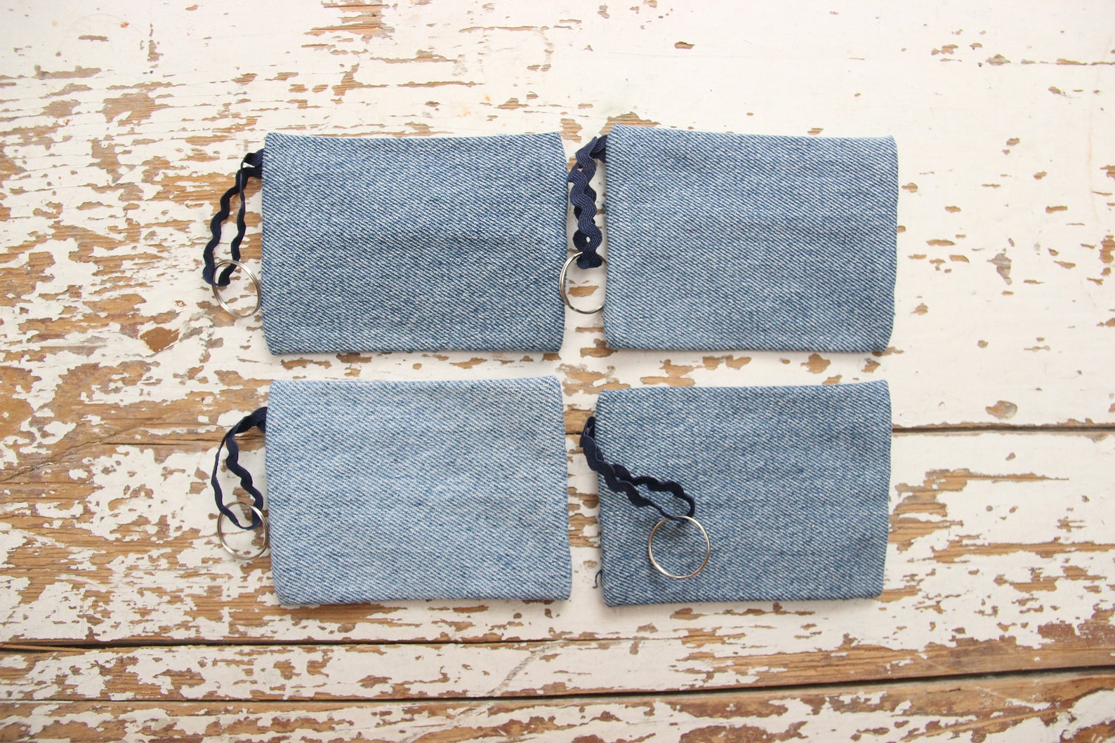 Denim Coins Purse, Recycled Denim Wallet, Small Denim Pouch, Denim ...