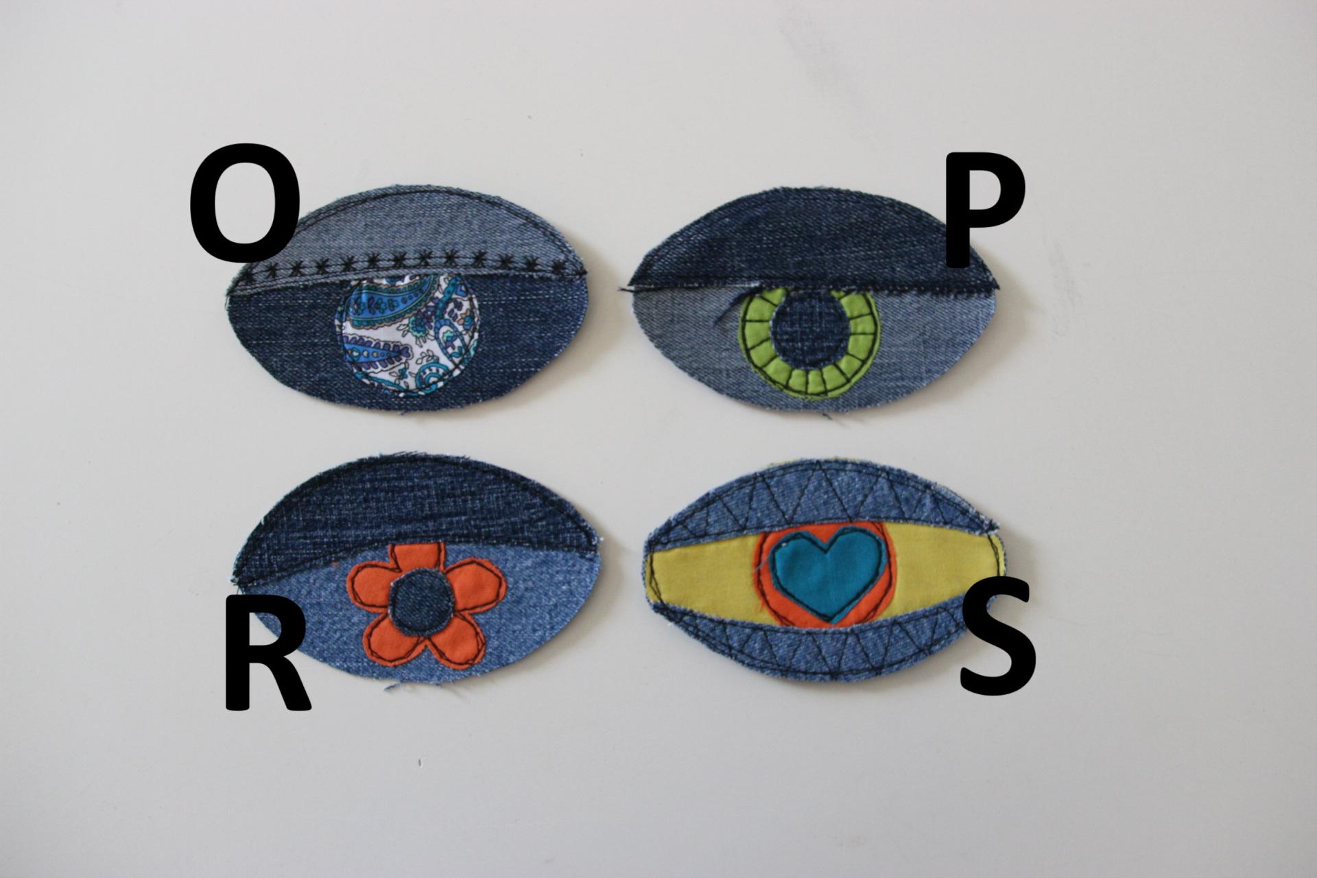 Recycled Denim Eye Patches , Colorful Evil Eye Appliques , Freemotion ...