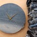 Denim Wall Clock , Upcycled Denim Handmade Clock , Simple Wall Clock ...