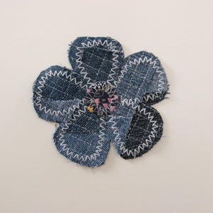 Denim Scrap Flower Patches , Statement Flower Patches , Flower Patches ...