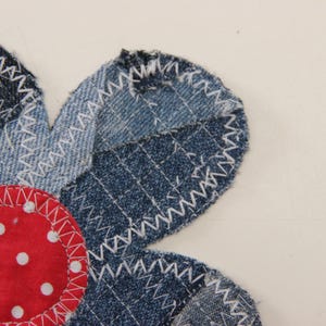 Denim Scrap Flower Patches , Statement Flower Patches , Flower Patches ...