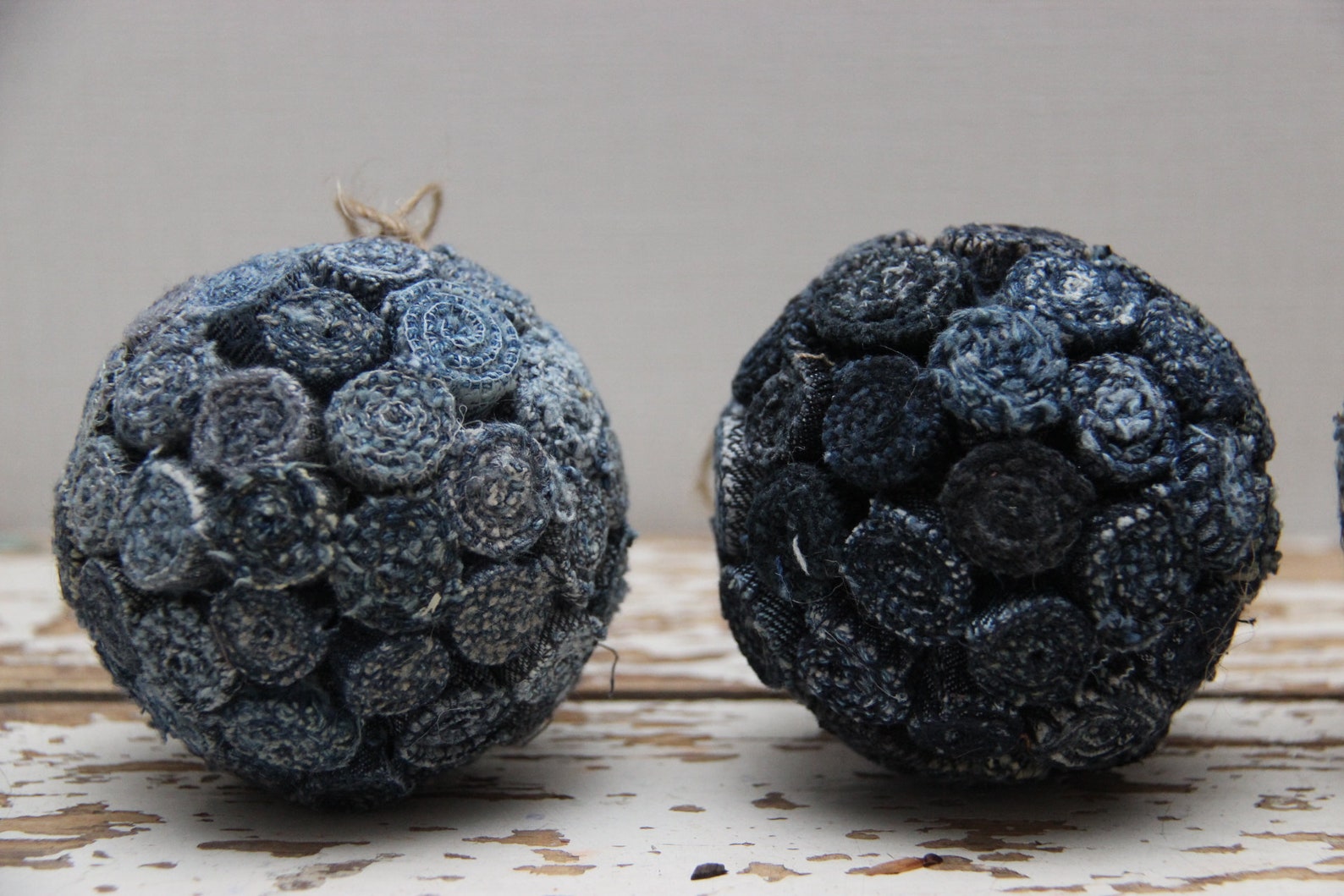 Denim Christmas Tree Decorations , Christmas Tree Baubles , Christmas ...