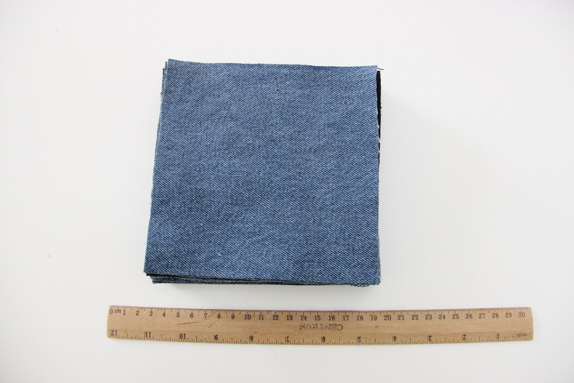 20 Pieces 2"/ 3"/ 4''/ 5''/ 6''/ 7'' Denim Squares (4,9-17,7 Cm ...