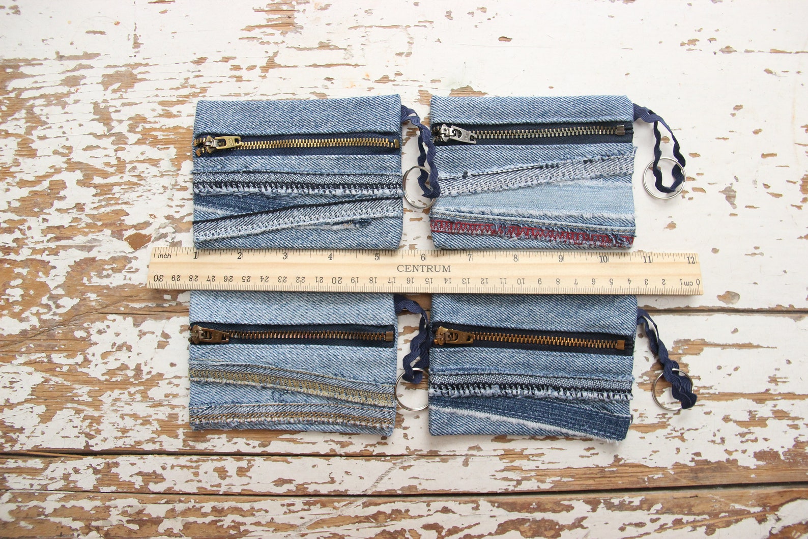 Denim Coins Purse, Recycled Denim Wallet, Small Denim Pouch, Denim ...