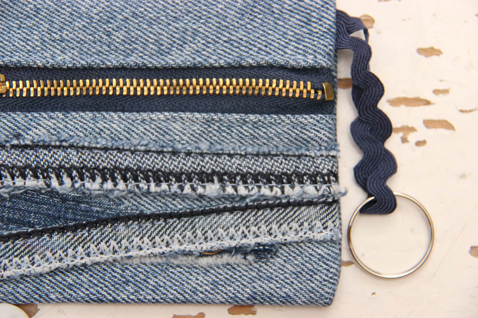 Denim Coins Purse, Recycled Denim Wallet, Small Denim Pouch, Denim ...