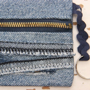 Denim Coins Purse, Recycled Denim Wallet, Small Denim Pouch, Denim ...