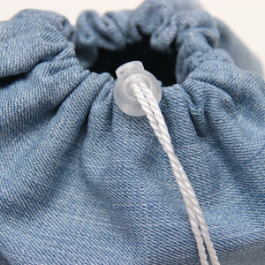 Recycled Denim Storage Bag, Denim Drawstring Bag, Denim Sailboat Bag ...