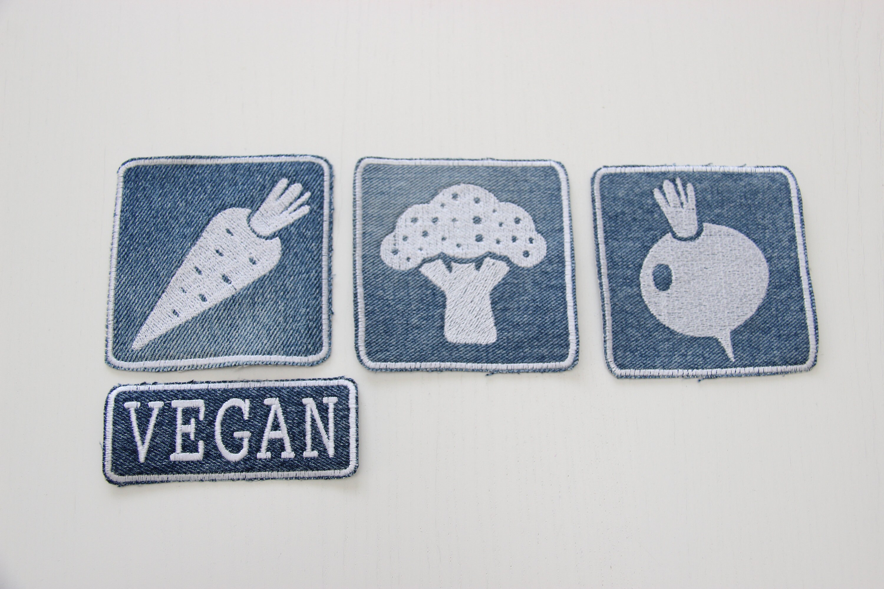 Vegan Patches Vegan Badges Vegetables Patches Iron On | Etsy