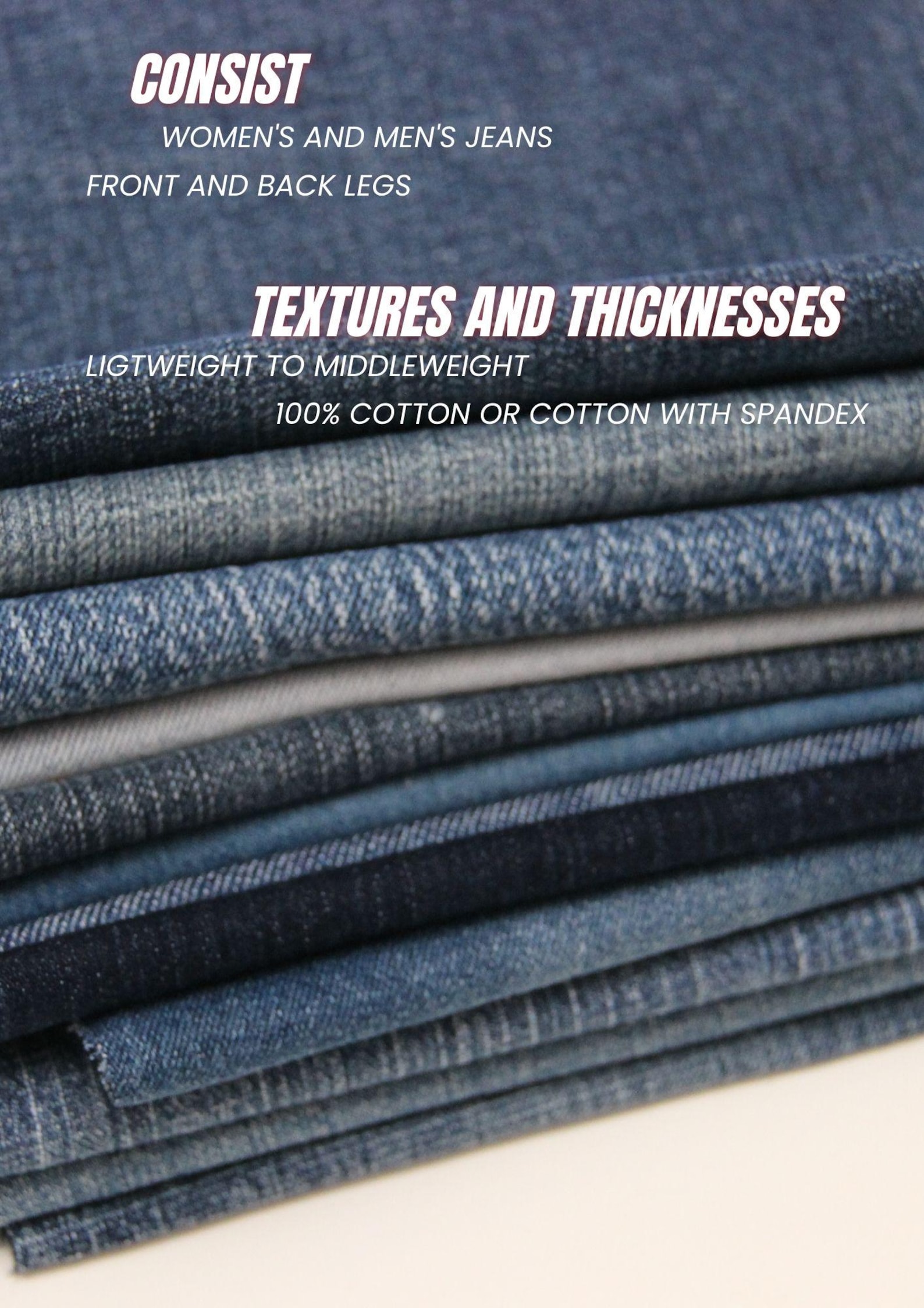 Denim Legs Scrap Bundle , Denim DIY Project Fabric , Slow Stitching ...