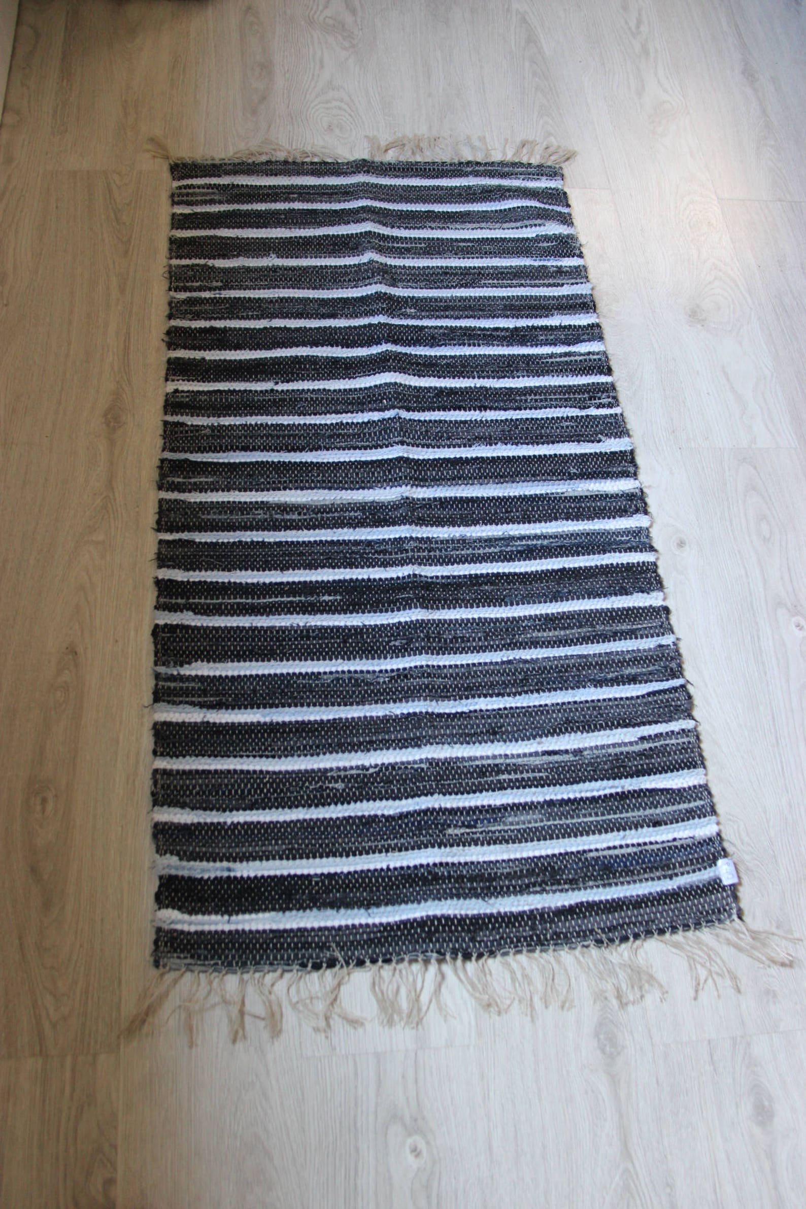 Handmade Denim Woven Rug , Nautical Denim Rug , Woven Loom Rug ...