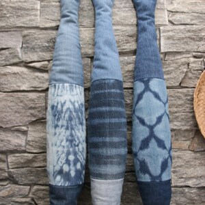 Large Stuffed Recycled Denim Shibori Fish Decor , Upcycled Denim Fish ...