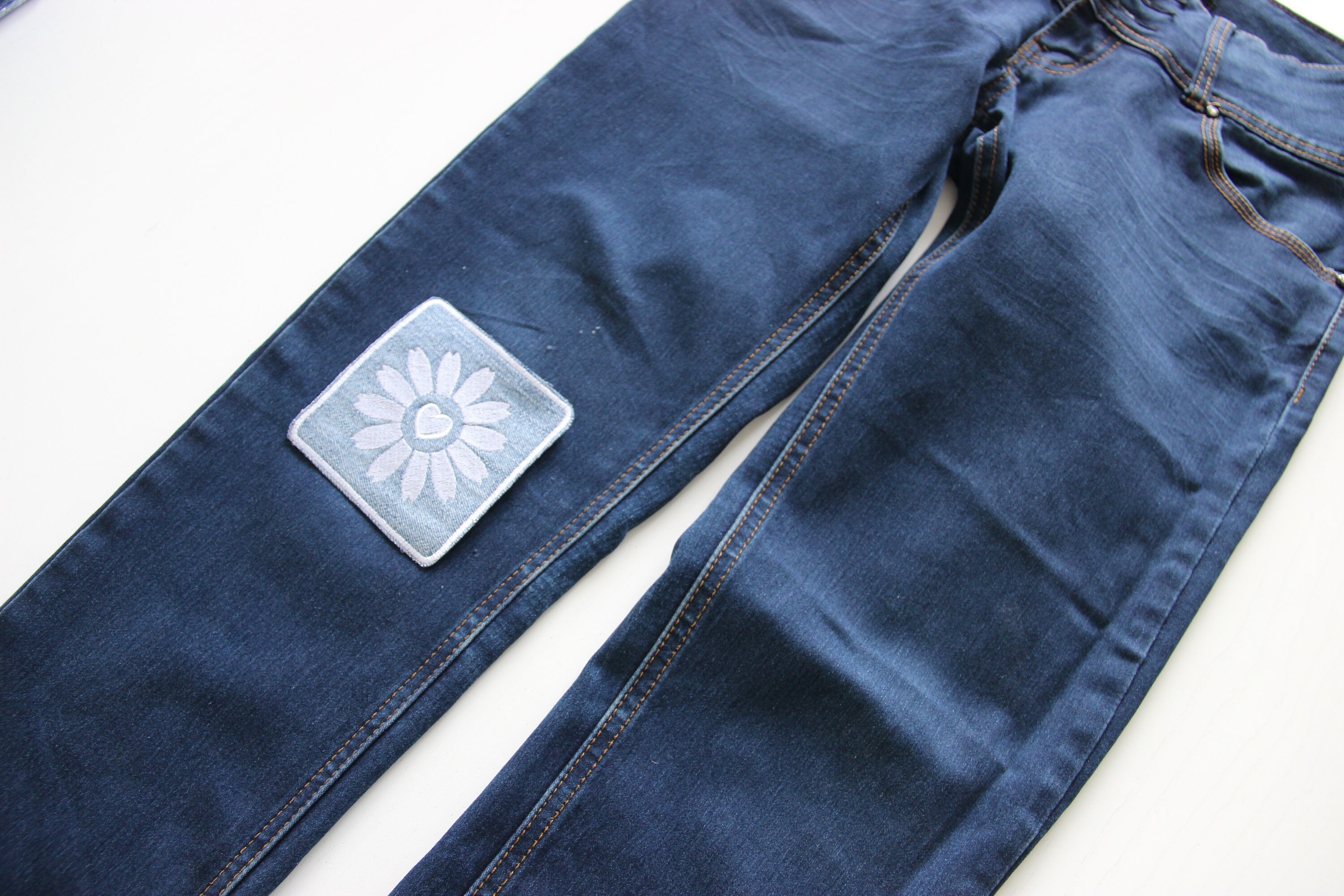 Daisy Patch , Flower Patch , Jeans Patches , Iron on Patches , Recycled ...