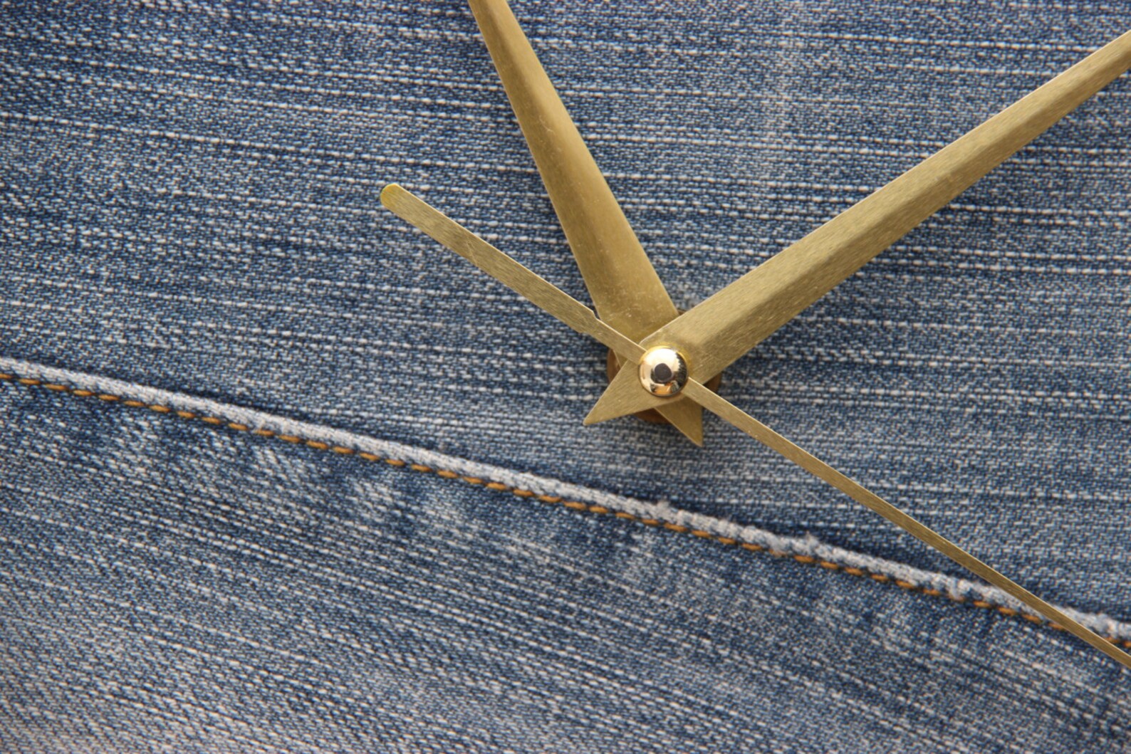 Denim Wall Clock , Upcycled Denim Handmade Clock , Simple Wall Clock ...