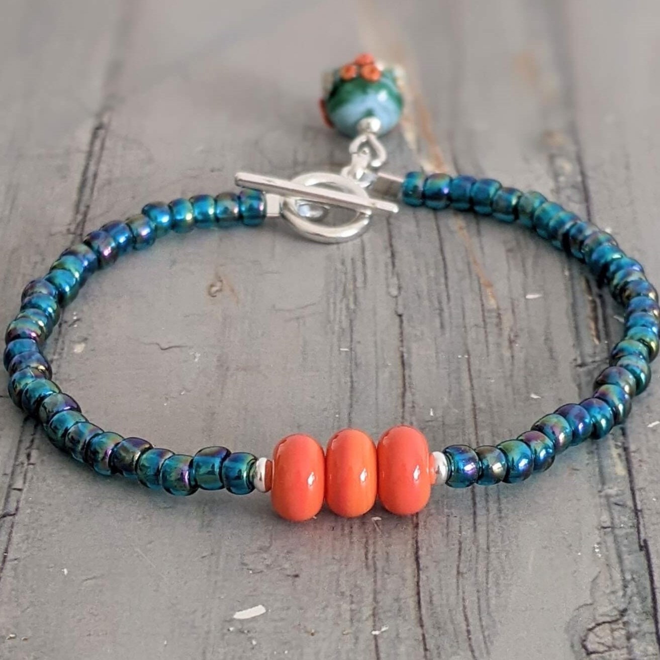 Sand & Sea Simply Charming Bracelet Handmade Glass Beads Beach - Etsy