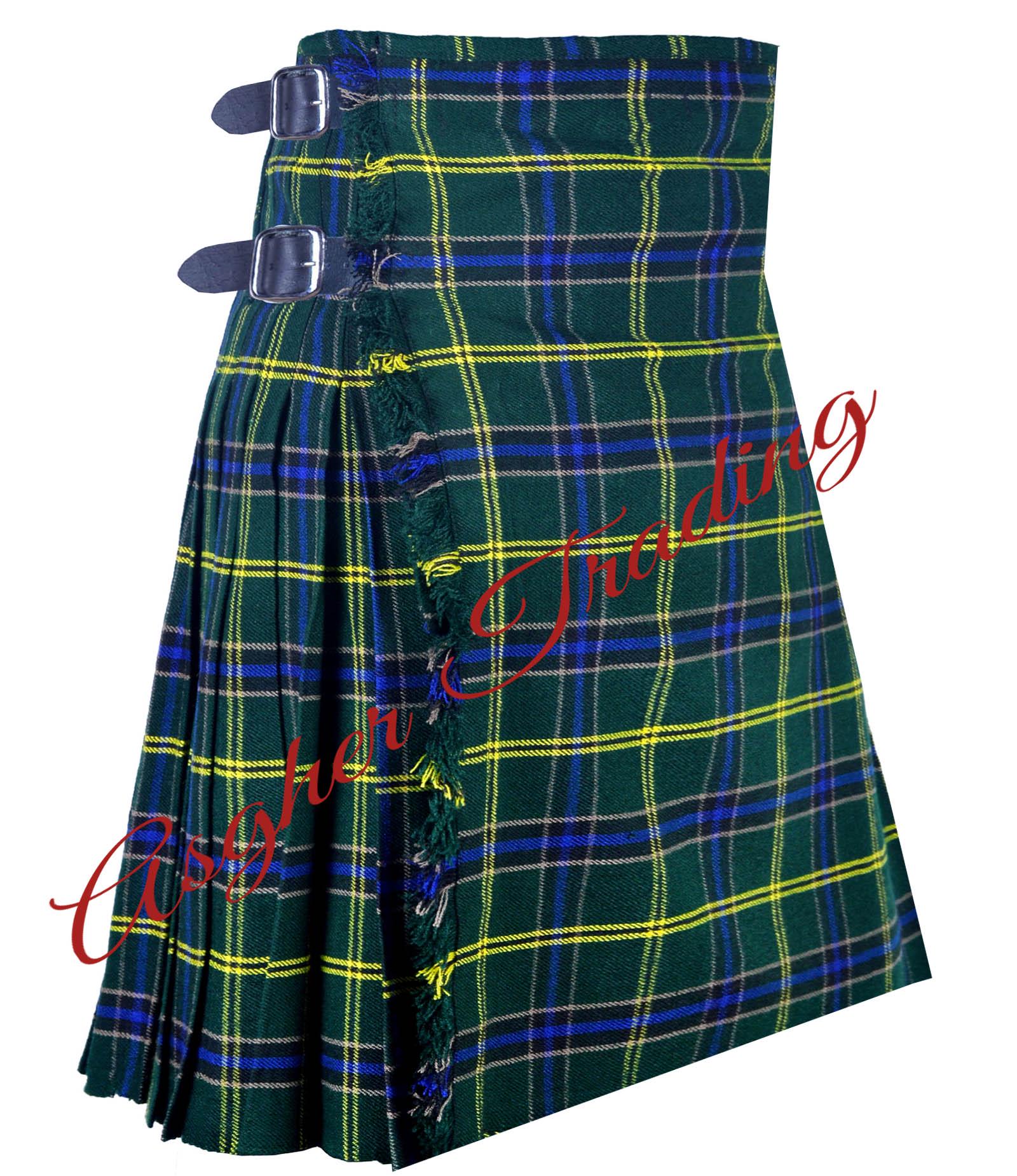 US Army Tartan Kilt: Acrylic Wool, Traditional Scottish 8 Yard Kilt for ...