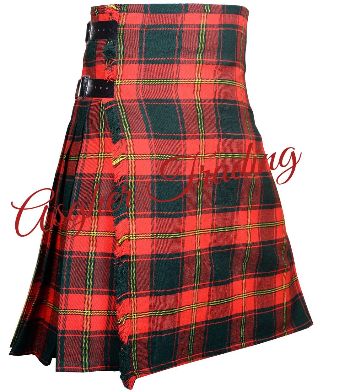 Ulster Red Tartan Kilt - 8 Yard Kilt - Clan Ulster Tartan Kilt ...