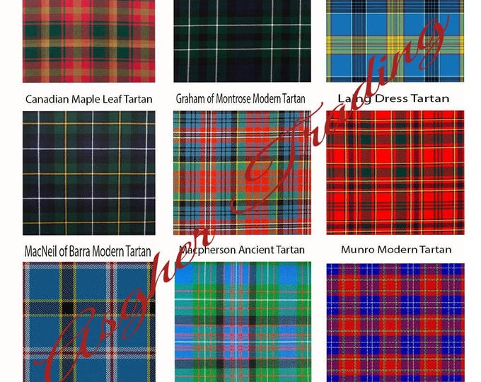 G Series Scottish Tartan Fabrics - 16 Oz Acrylic Running Yards - Weaved ...