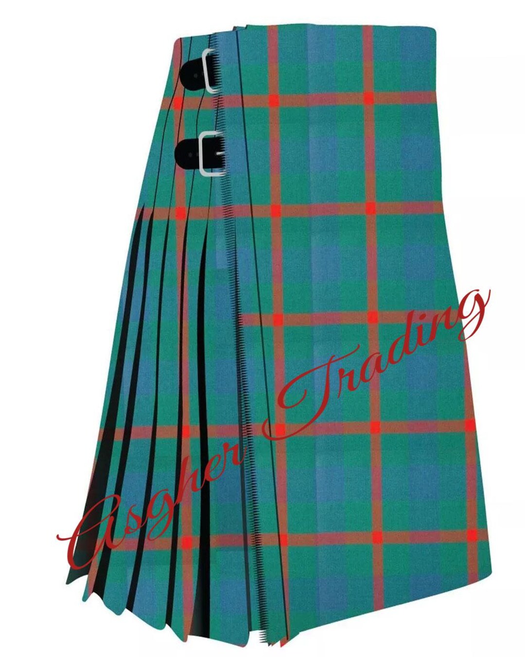 Scottish Handmade Traditional Agnew Ancient Tartan 8 Yard Kilt - 16 Oz ...