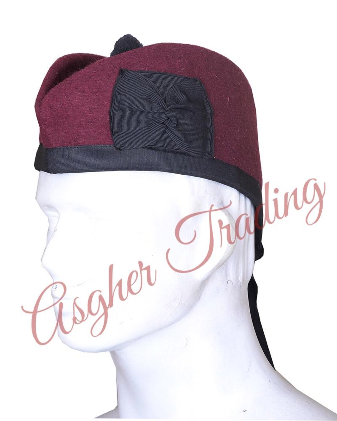 Scottish Handmade Highlander Military Piper Glengarry KILT Hat Bonnet ...