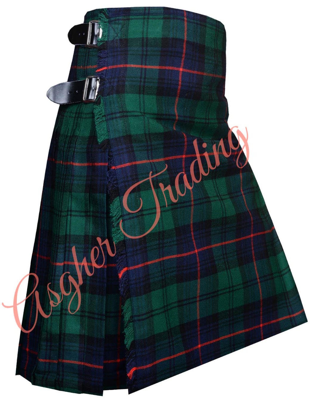 Armstrong Modern Tartan Kilt: Acrylic Wool, Traditional Scottish 8 Yard ...