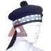 Scottish Highlander KILT Hat 100% Navy Blue Wool Bonnet Hat Tan Blue ...
