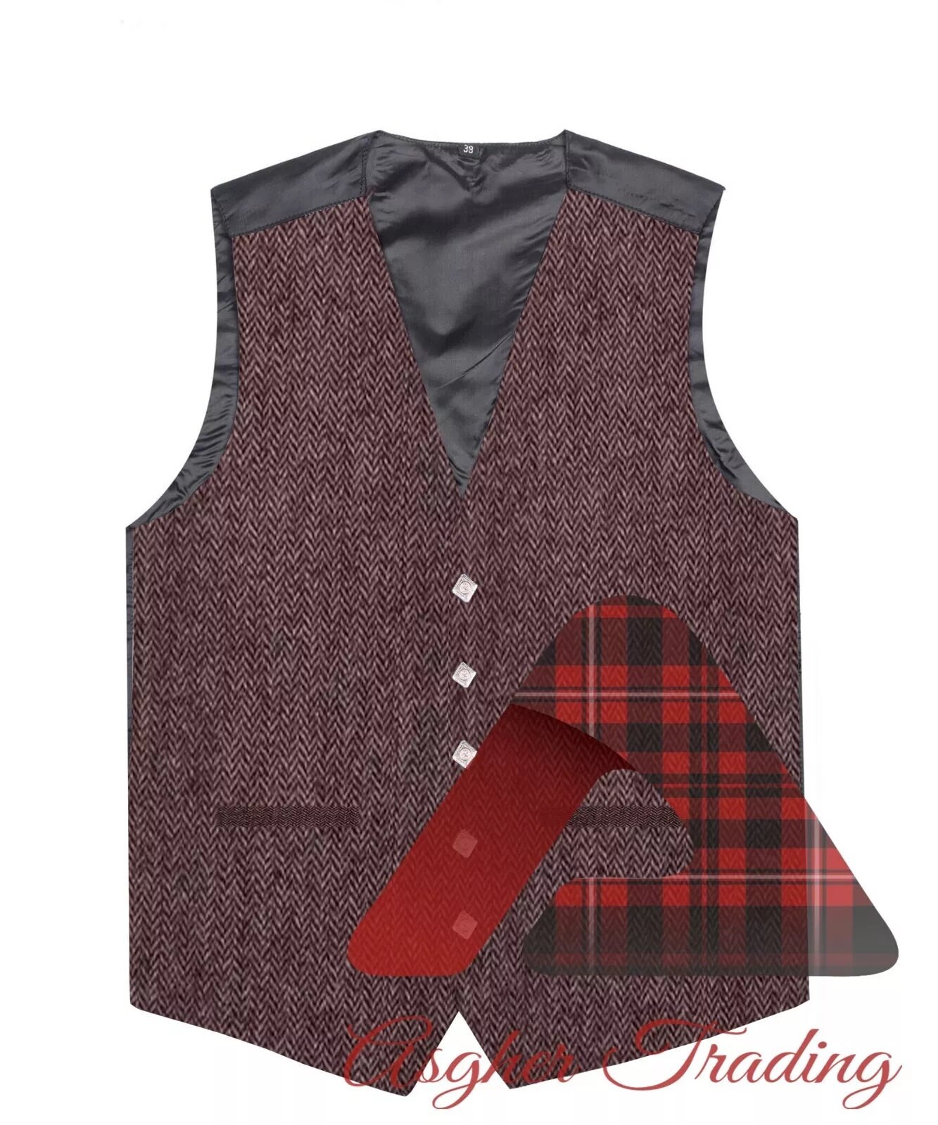 Scottish Handmade Traditional Kilt Vest Tweed/wool 5 Buttons Formal ...