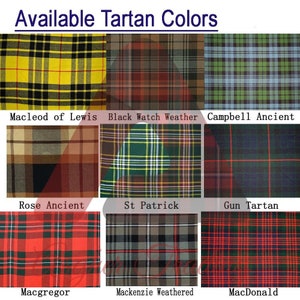 Scottish Handmade 8 Yard Tartan Kilts - 50+ Tartan Colors - Highlander Traditional Kilt Outfit ...