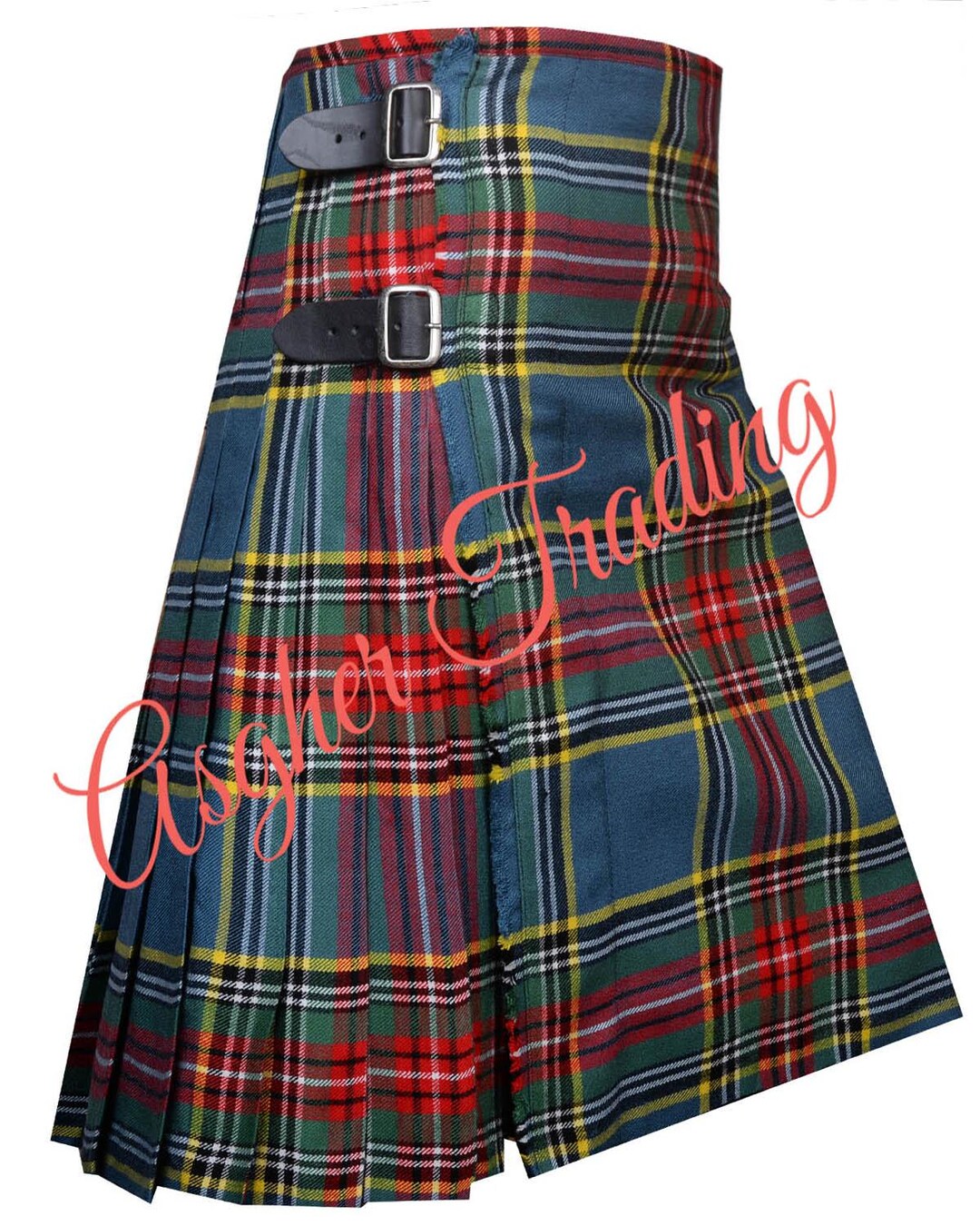 Clan Macbeth Ancient Tartan Kilt: 100% Acrylic Wool, Traditional 8 Yard ...