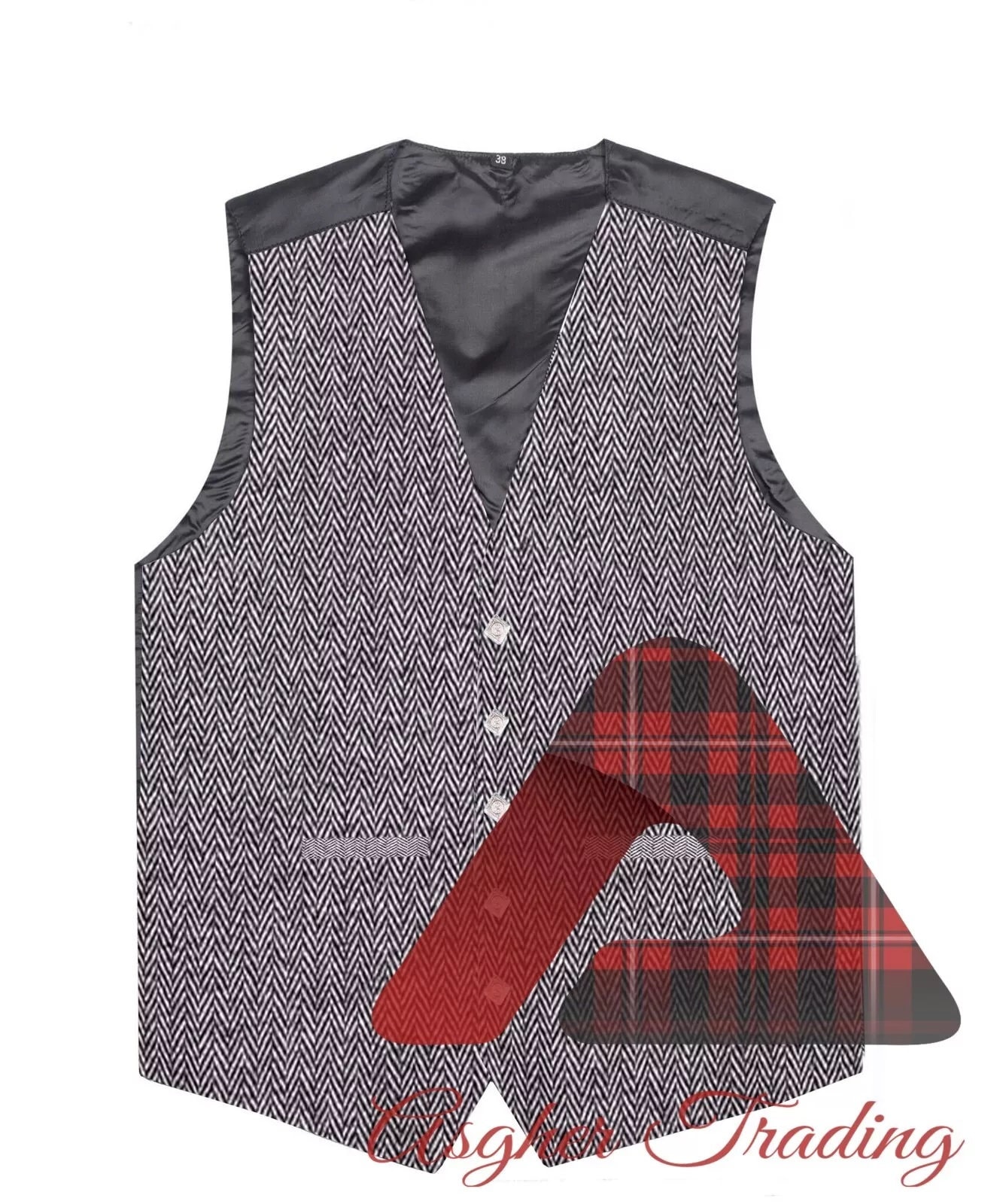 Scottish Handmade Traditional Kilt Vest Tweed/wool 5 Buttons Formal ...