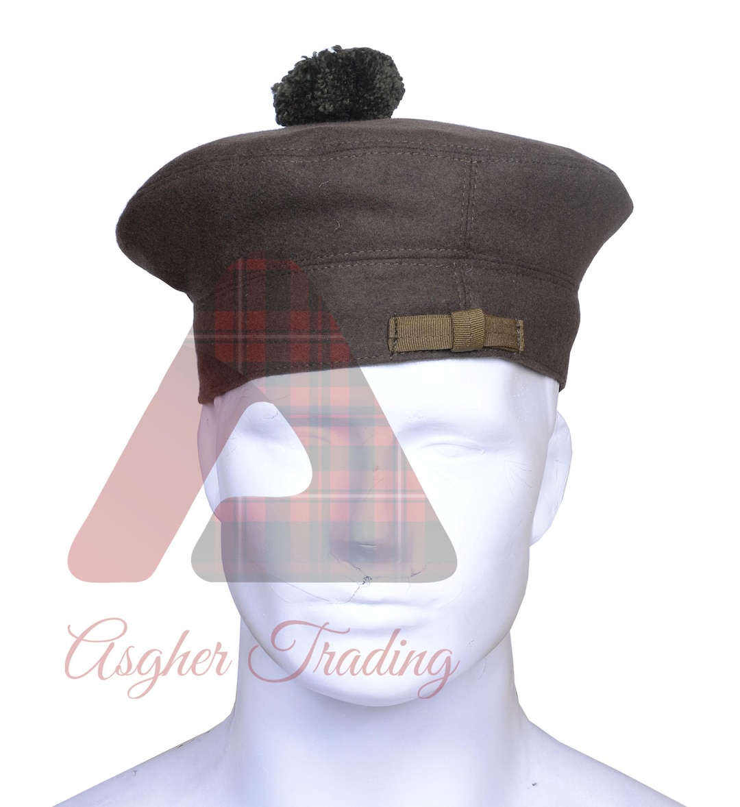 Tam O Shanter Hat Military Bonnet Beret Balmoral Cap Scott's Hat 100% ...