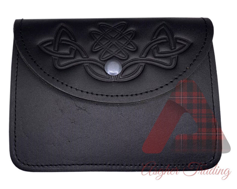 Scottish Kilt Belt Pouch Sporran Bag Kilt Sporran Beltstrap Embossed ...