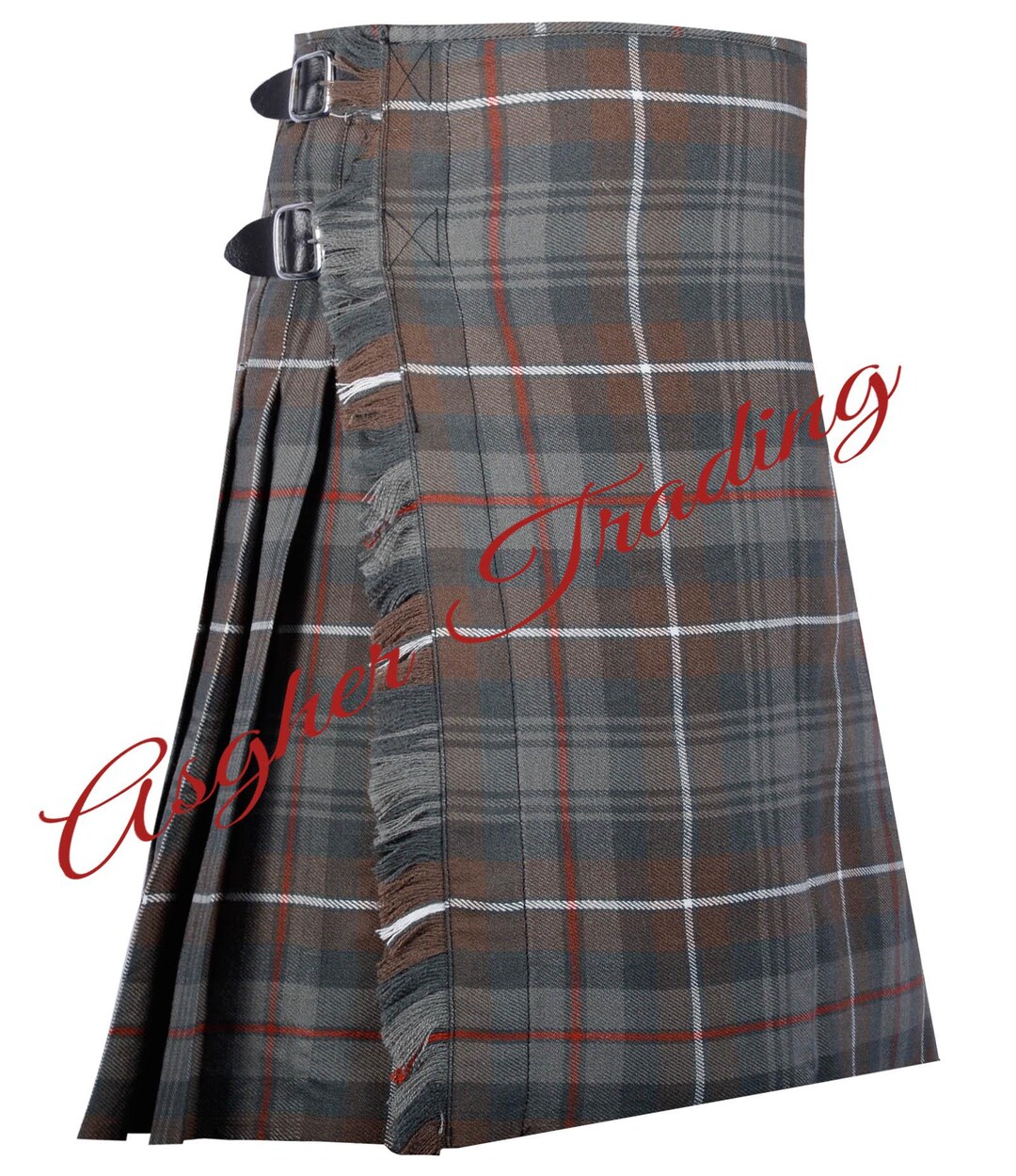 Mackenzie Weathered Tartan Kilt - Scottish Handmade Traditional 8 Yard ...