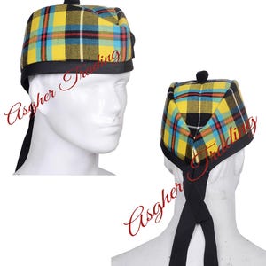 Scottish Military Piper Glengarry Cap \ Bonnet Kilt Tartan Cap ...