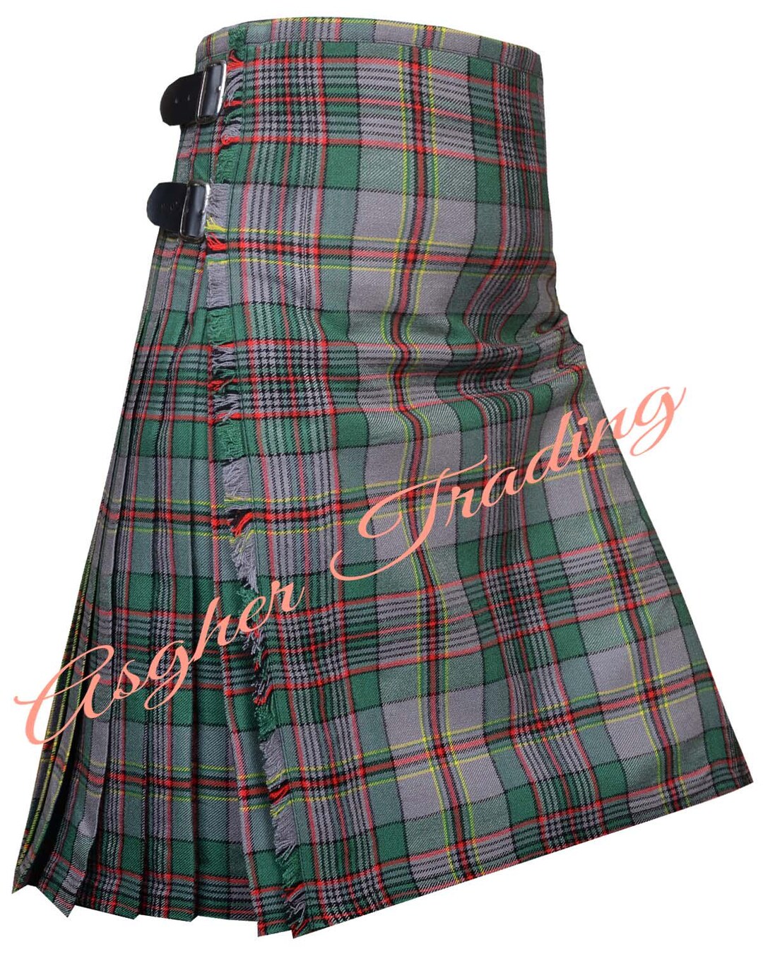 Craig Ancient Tartan Kilt: 16 Oz Acrylic Wool, Men's Traditional 8 Yard ...