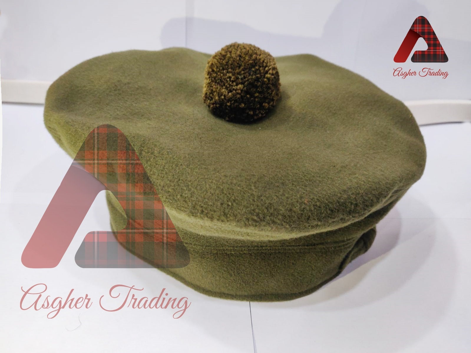 Tam O Shanter Hat Military Bonnet Beret Balmoral Cap Scott's Hat 100% ...