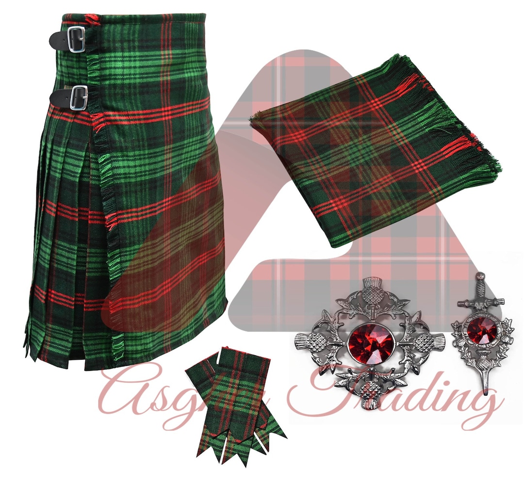 Scottish 8 Yard Kilt Tartan Kilts Kilt Accessories 50 Tartan Colors ...