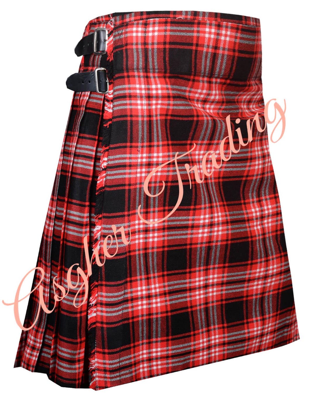 Tweedside Modern Tartan 8 Yard Kilt: 16 Oz Acrylic Wool Traditional ...