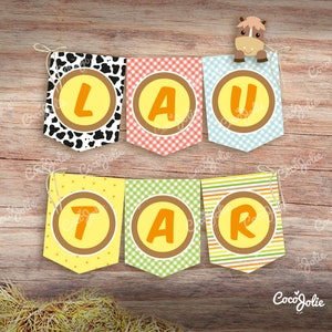Printable kit Lovely Farm Animals. Boys Barn Birthday - Etsy España