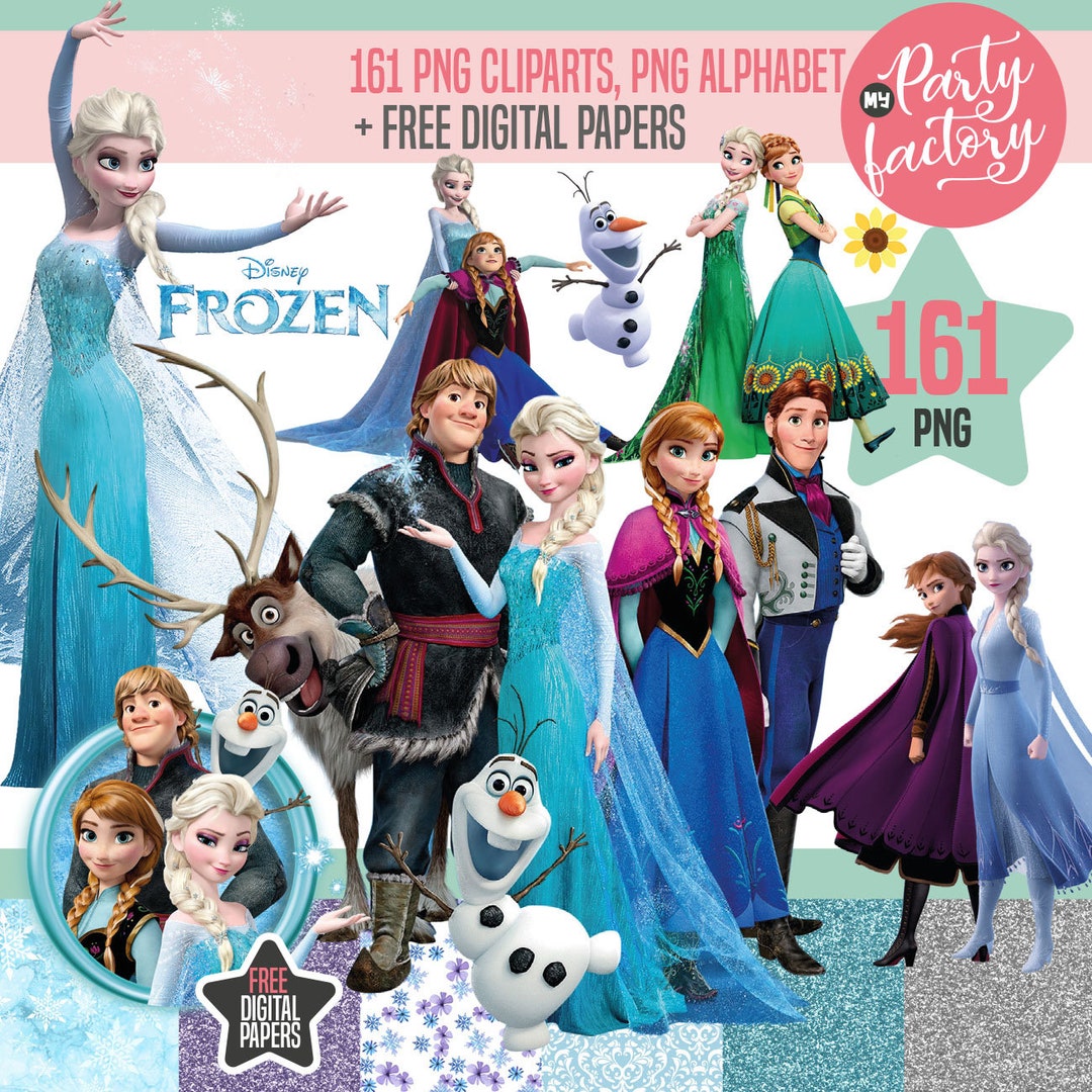 Frozen PNG Clipart, Elsa and Anna Png Bundle, Free Frozen Digital ...