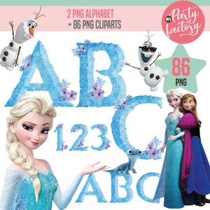 Frozen PNG Alphabet, Frozen Flower Font, Elsa and Anna PNG Png, Frozen ...