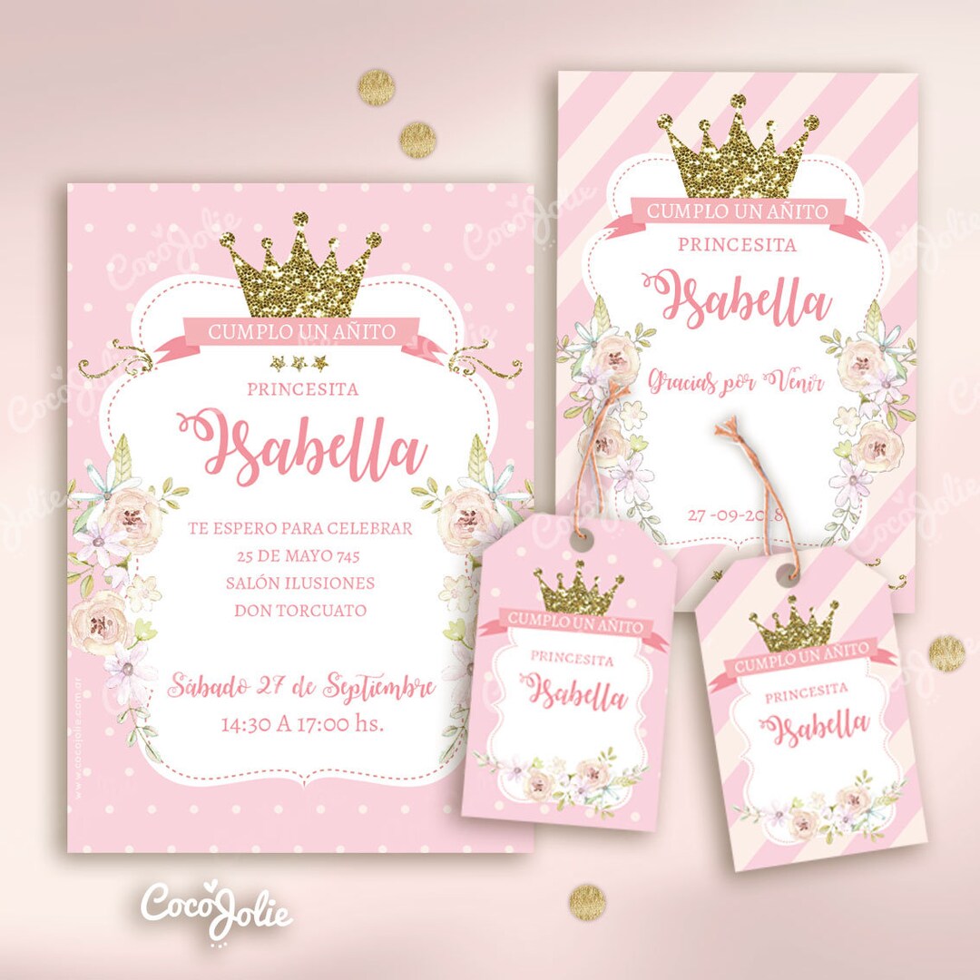 Printable Princess Kit. Crown Royal. Girls Pink Birthday - Etsy
