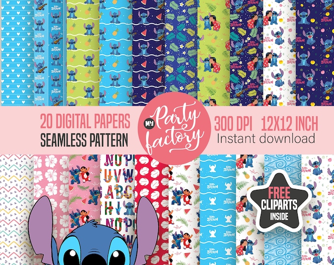 Stitch Digital Paper, Stitch Pattern, Digital Paper, Papeles Digitales ...