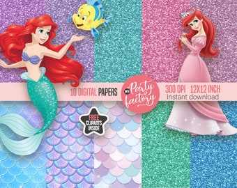 Ariel the Little Mermaid Invitation Editable PDF Digital - Etsy