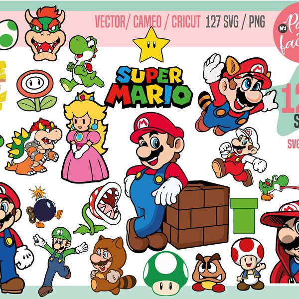 Mario Bros Svg - Etsy