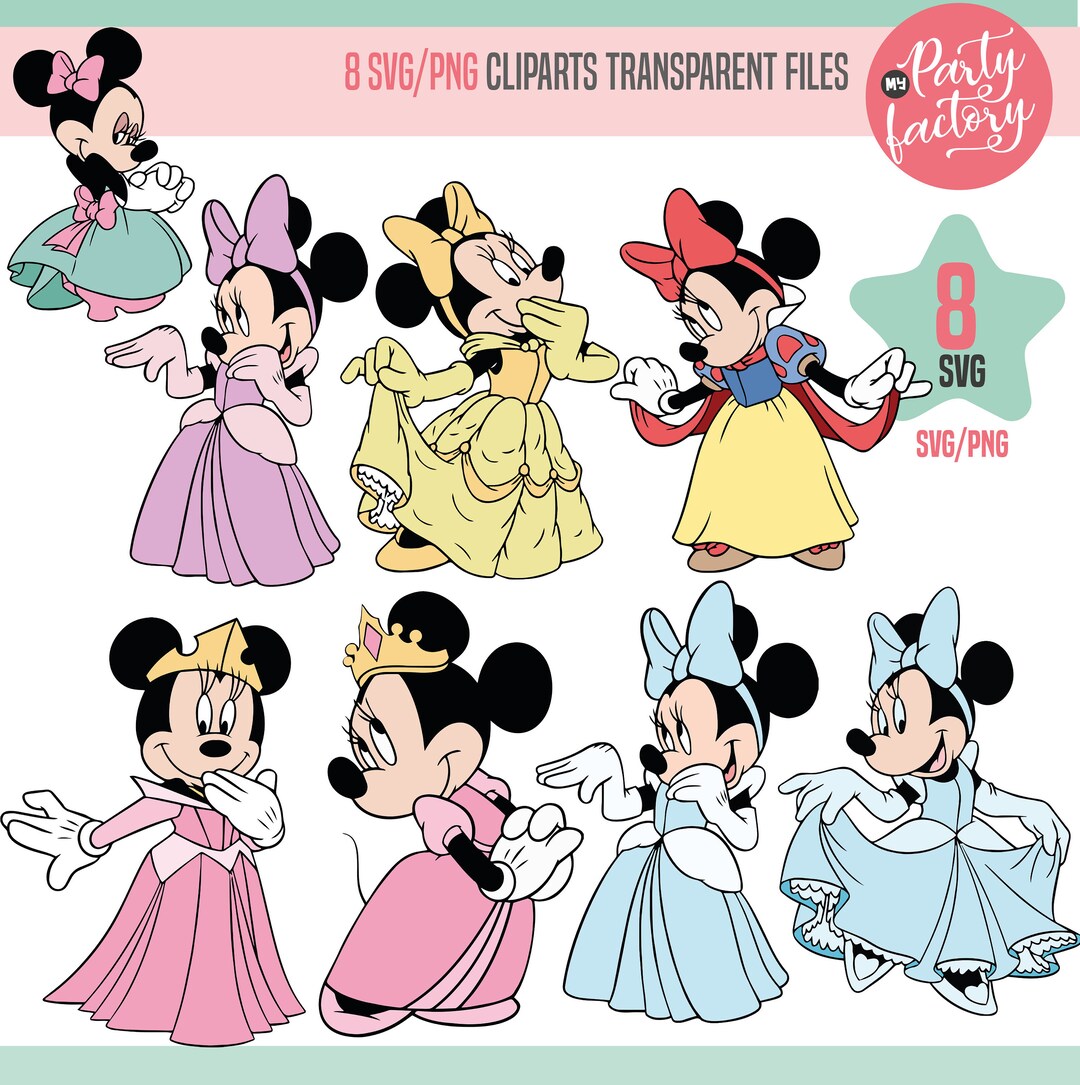 Minnie Princess SVG Clipart, Minnie Princess Png, Minnie Queen Png ...