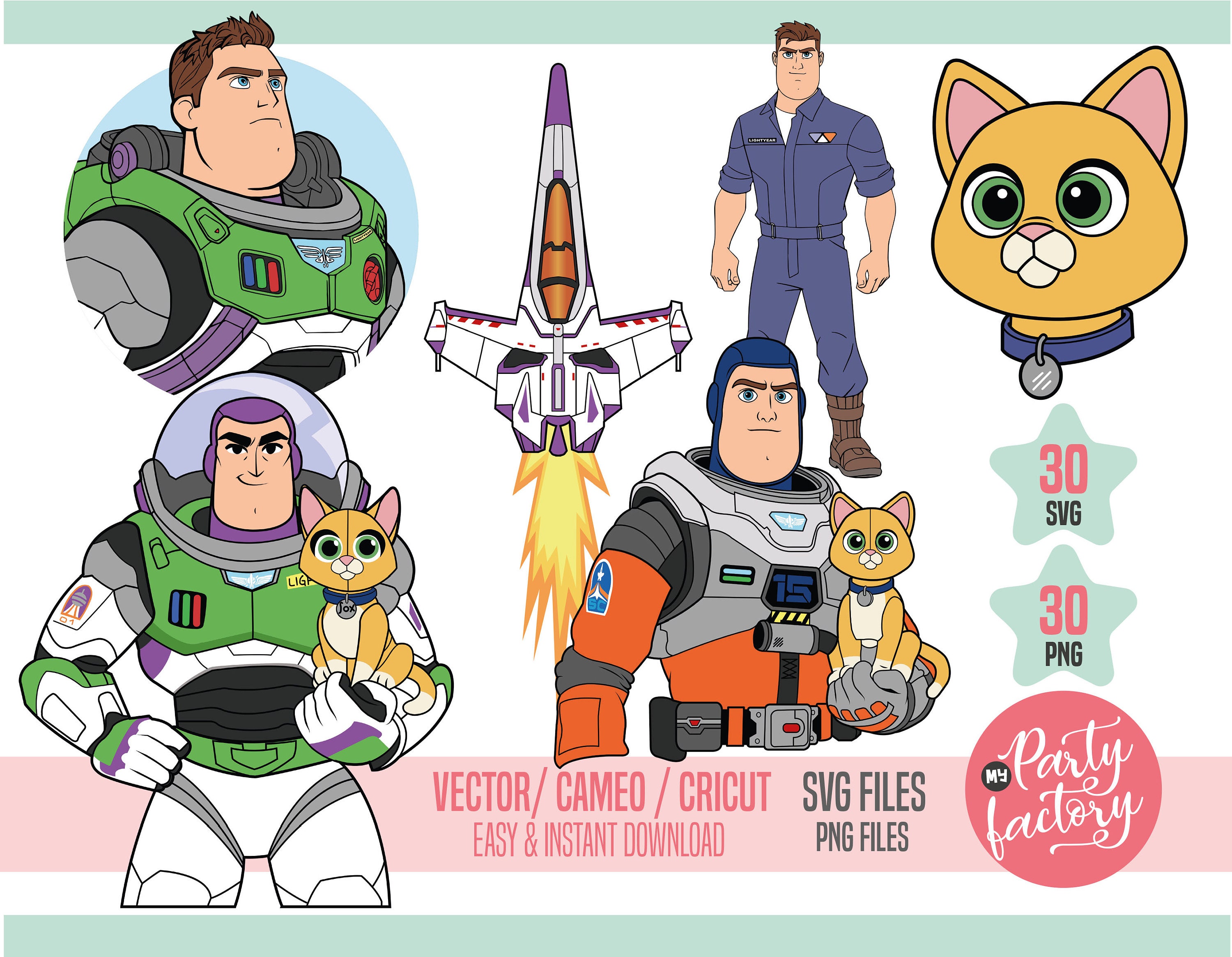 30 Lightyear SVG Layered Images 30 Clipart PNG Instant - Etsy España