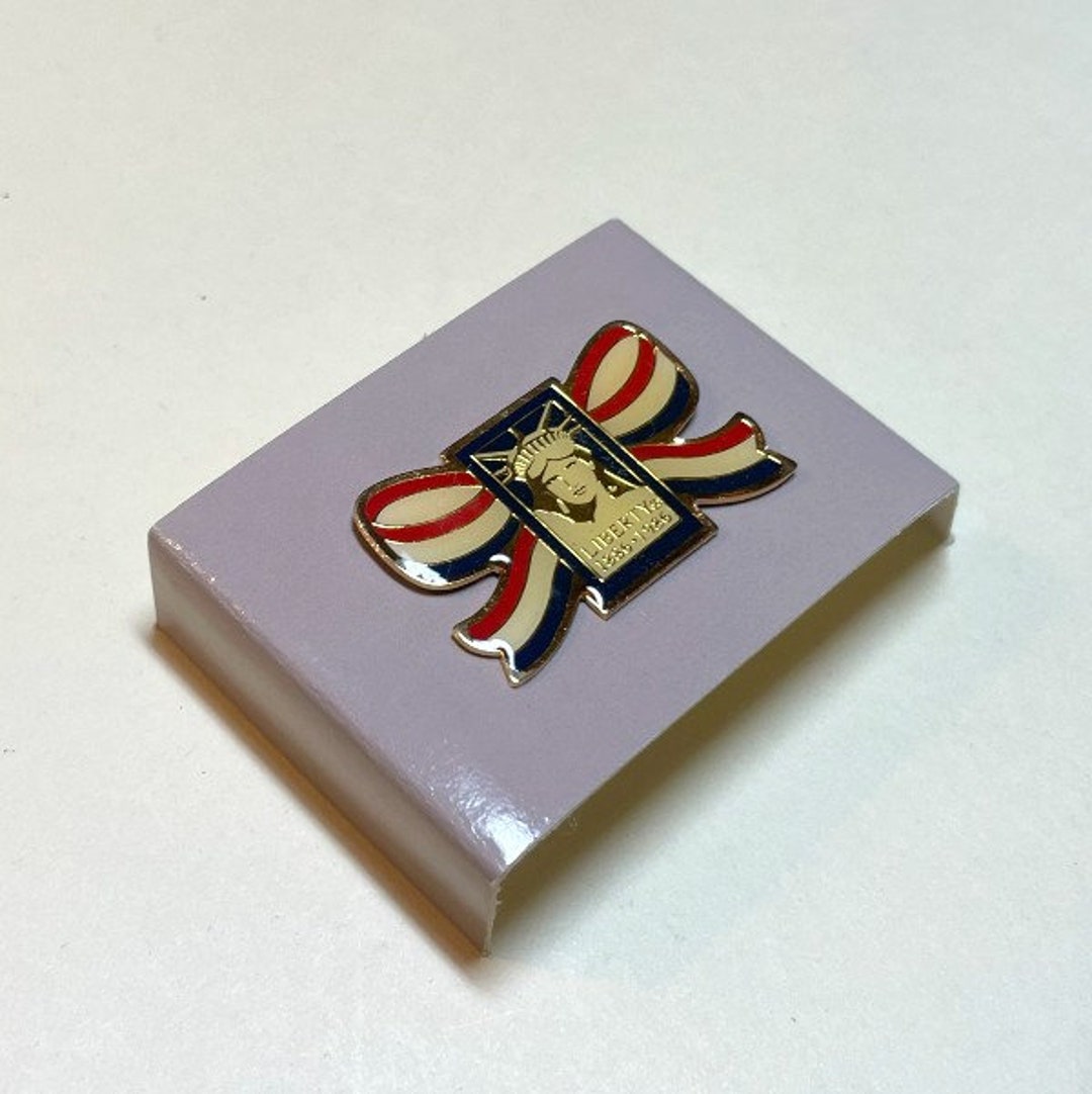 Vintage Avon Statue of Liberty Centennial Pin, Epoxy Red, White and ...