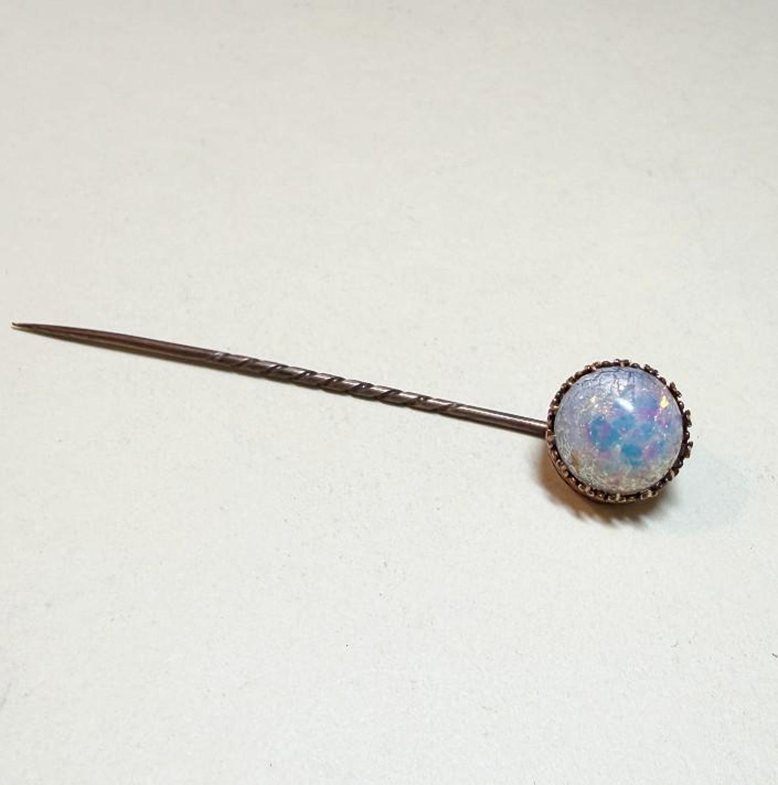 Vintage Victorian to Edwardian Stickpin, Cravat Pin, Goldtone Metal ...